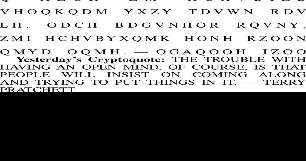 Cryptoquote | Diversions | dailyrepublic.com