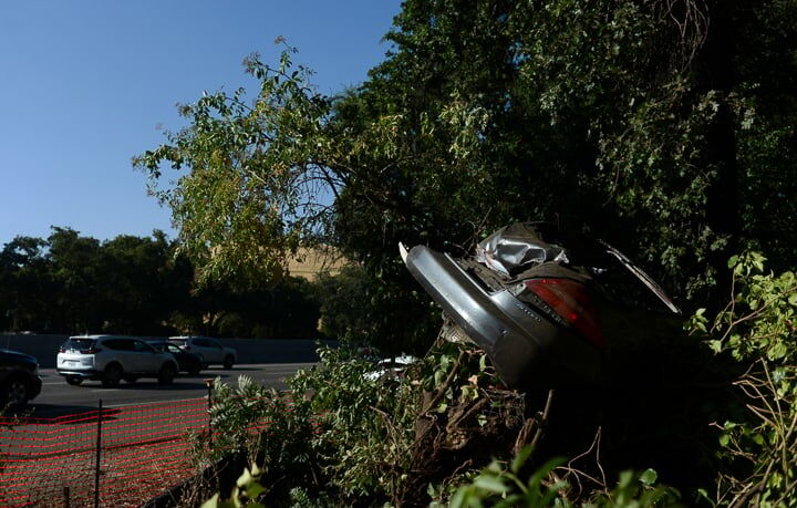 Multiple-vehicle accident launches car into tree | Solano County ...