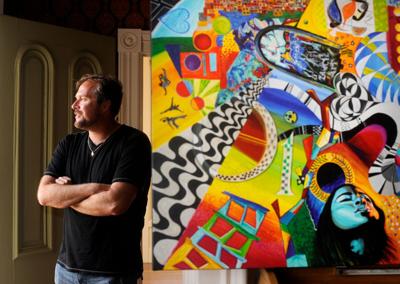 Michael Zwick loves to paint bright colors and circles | Movies-TV-Arts ...
