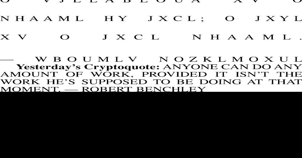 Cryptoquote | Diversions | dailyrepublic.com