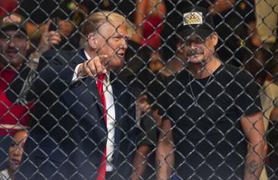 Trump shows up at UFC martial arts event in Miami | Solano County ...