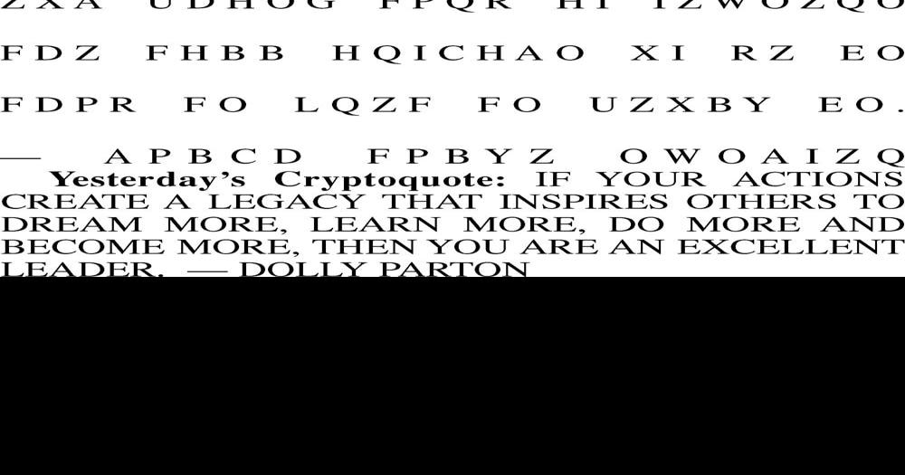 Cryptoquote | Diversions | dailyrepublic.com