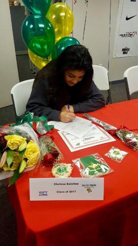 Vanden girls soccer goalie Sanchez signs letter of intent with Cal Poly ...