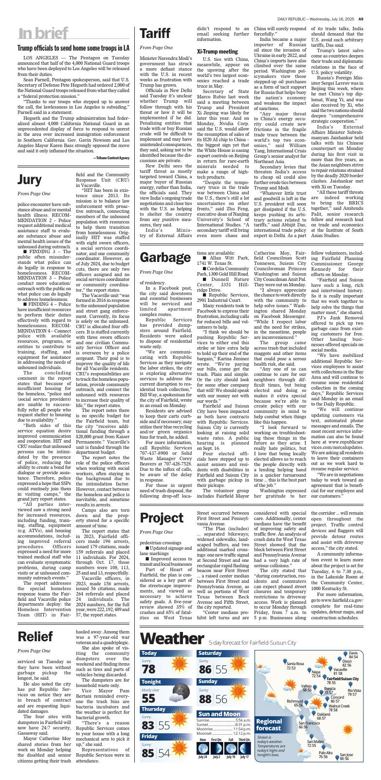Page A09 | Print Edition | dailyrepublic.com