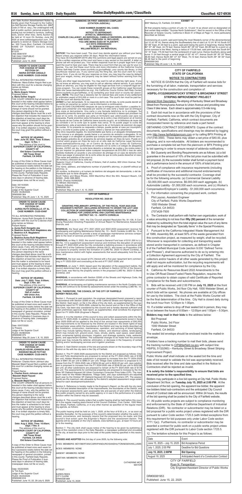 Page B16 | Print Edition | dailyrepublic.com