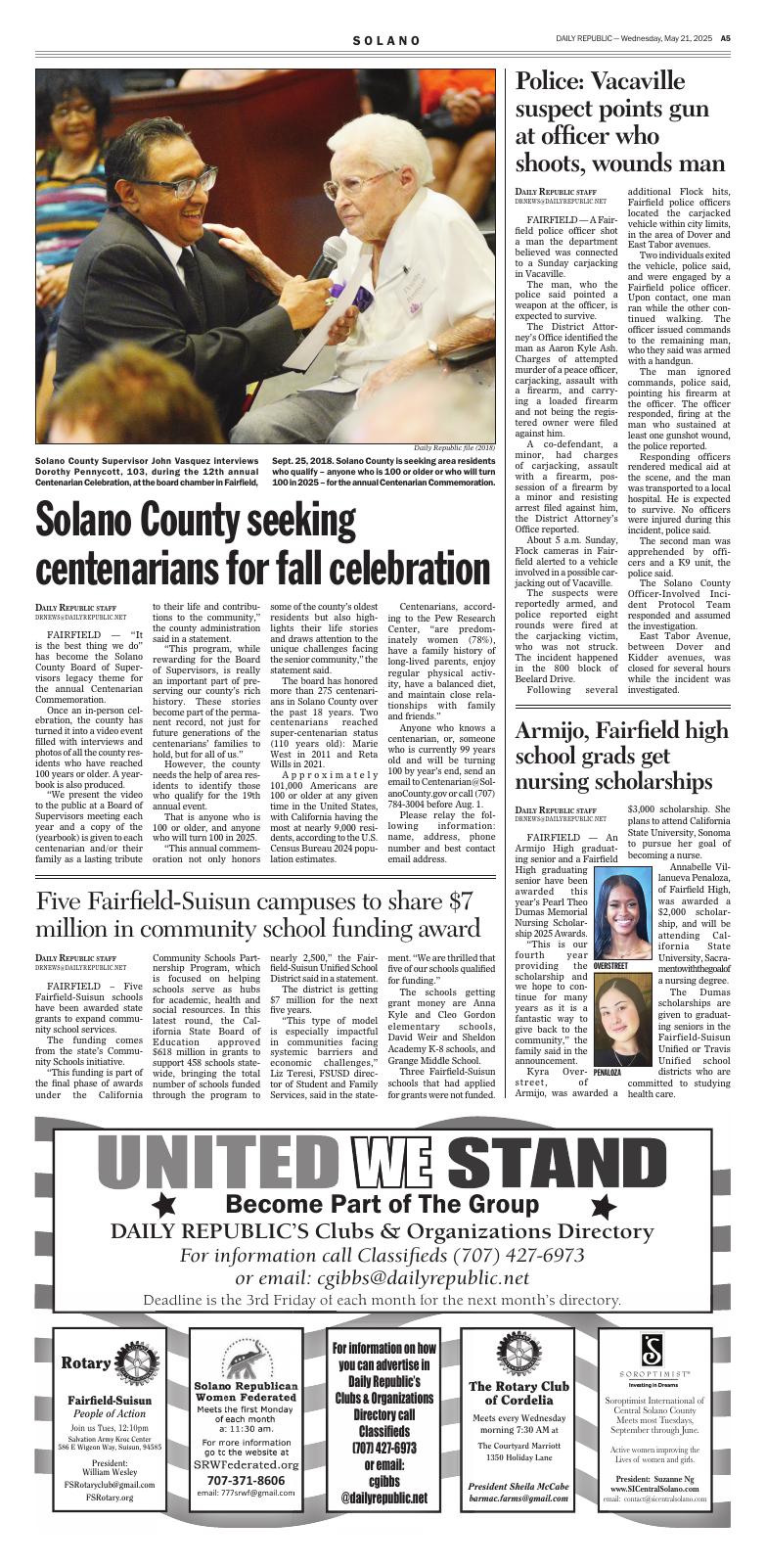 Page A05 | Print Edition | dailyrepublic.com