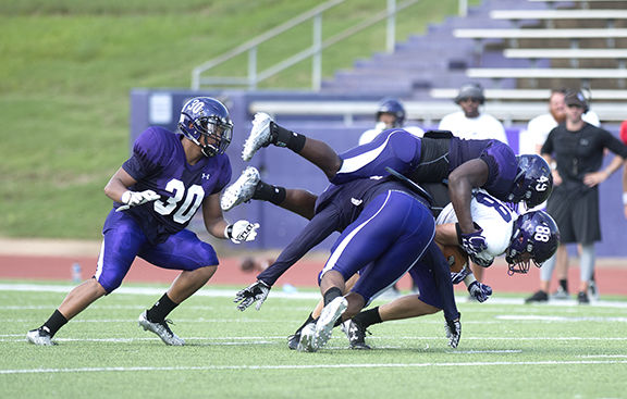 Lumberjack football scrimmage on Saturday, Aug. 12, 2017. | Photo ...