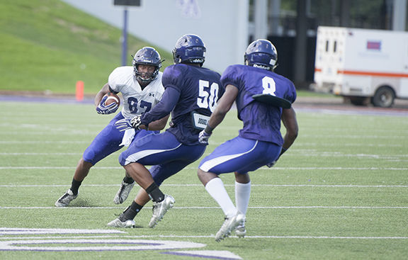 Lumberjack football scrimmage on Saturday, Aug. 12, 2017. | Photo ...