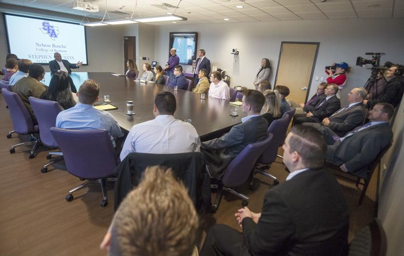 Grilling the champ: SFA students meet with George Foreman | Local News ...