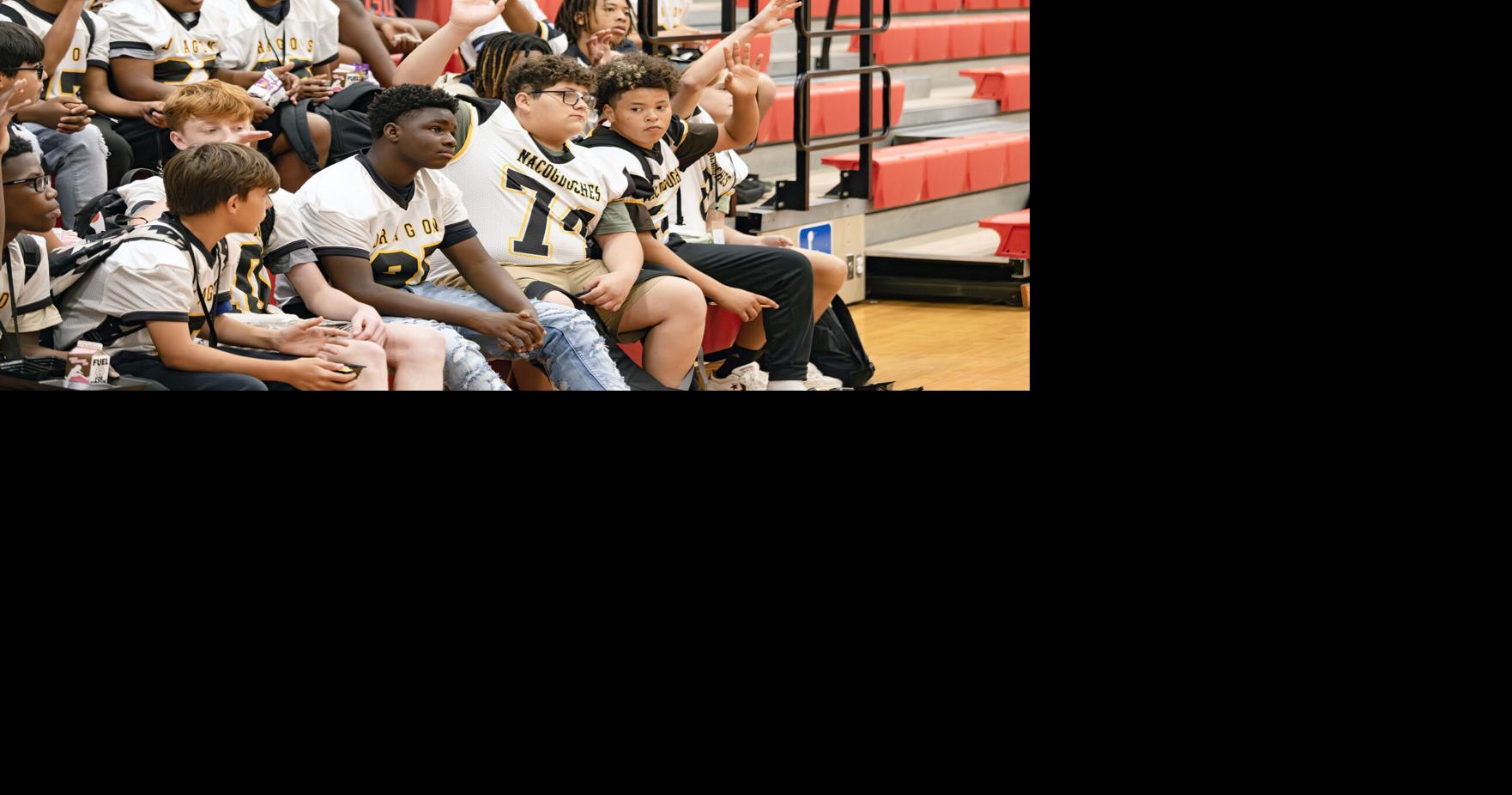 Three Lumberjacks speak to McMichael Middle School football team ...