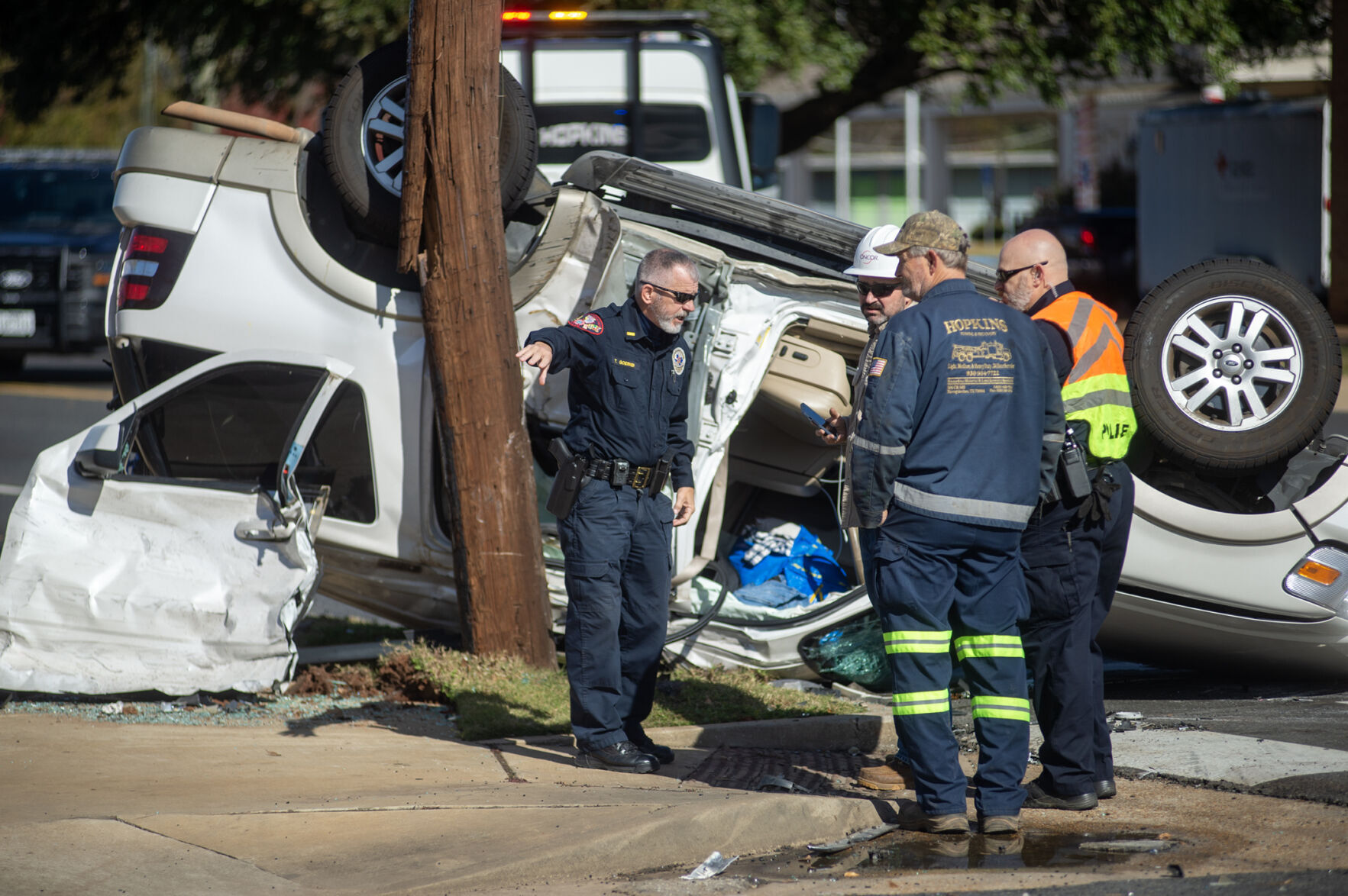 2 hurt in rollover crash; part of North Street closed at Austin | Local ...