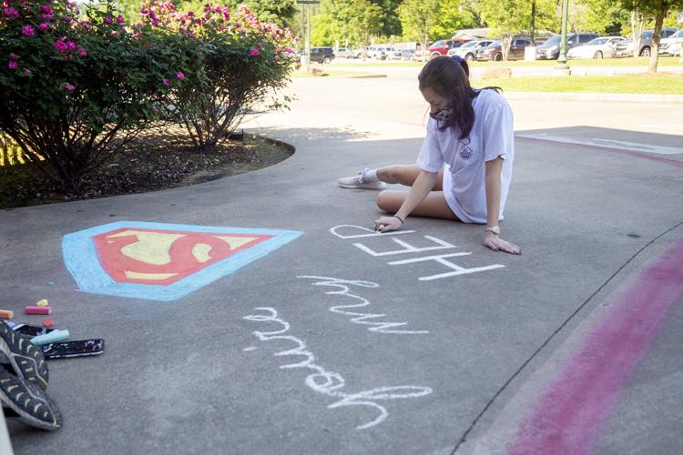 Chalk art outside Memorial Hospital, April 23, 2020 | Coronavirus ...