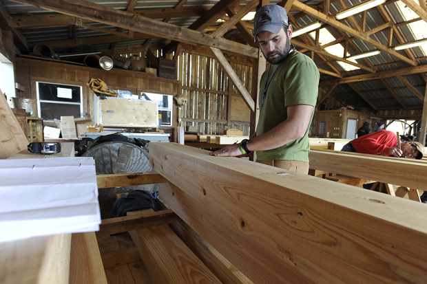 National Timber Framer Guild members come together to build Lake ...