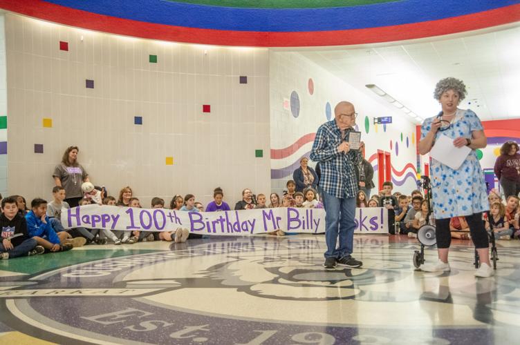 Cushing Elementary celebrates 100th day of school with 100-year-old ...