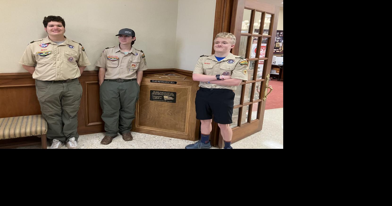 Downtown flag depository opens as Eagle project | Local News ...