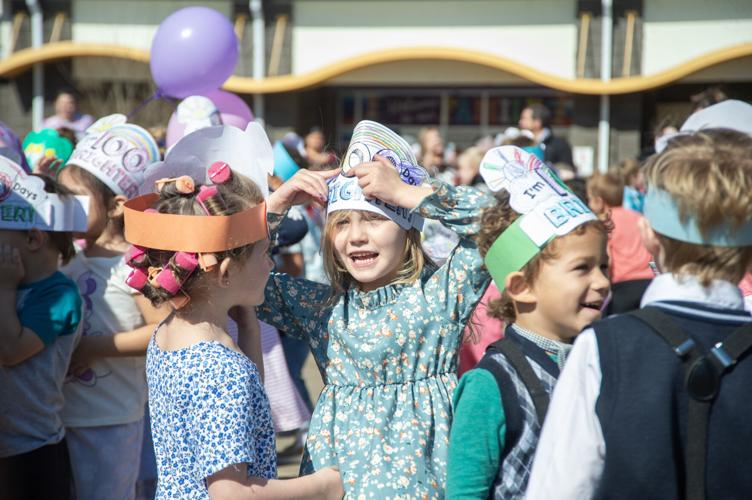 Cushing Elementary celebrates 100th day of school with 100-year-old ...