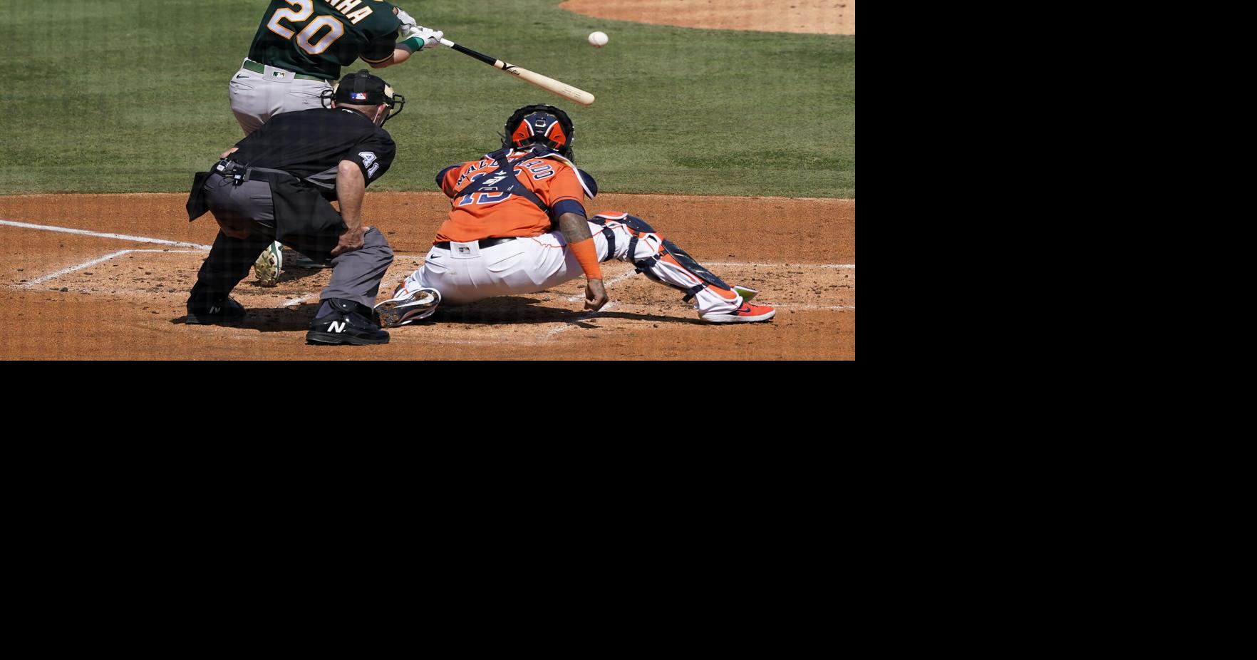 Pinder's HR helps rally A's past Astros 9-7, trail ALDS 2-1 ...
