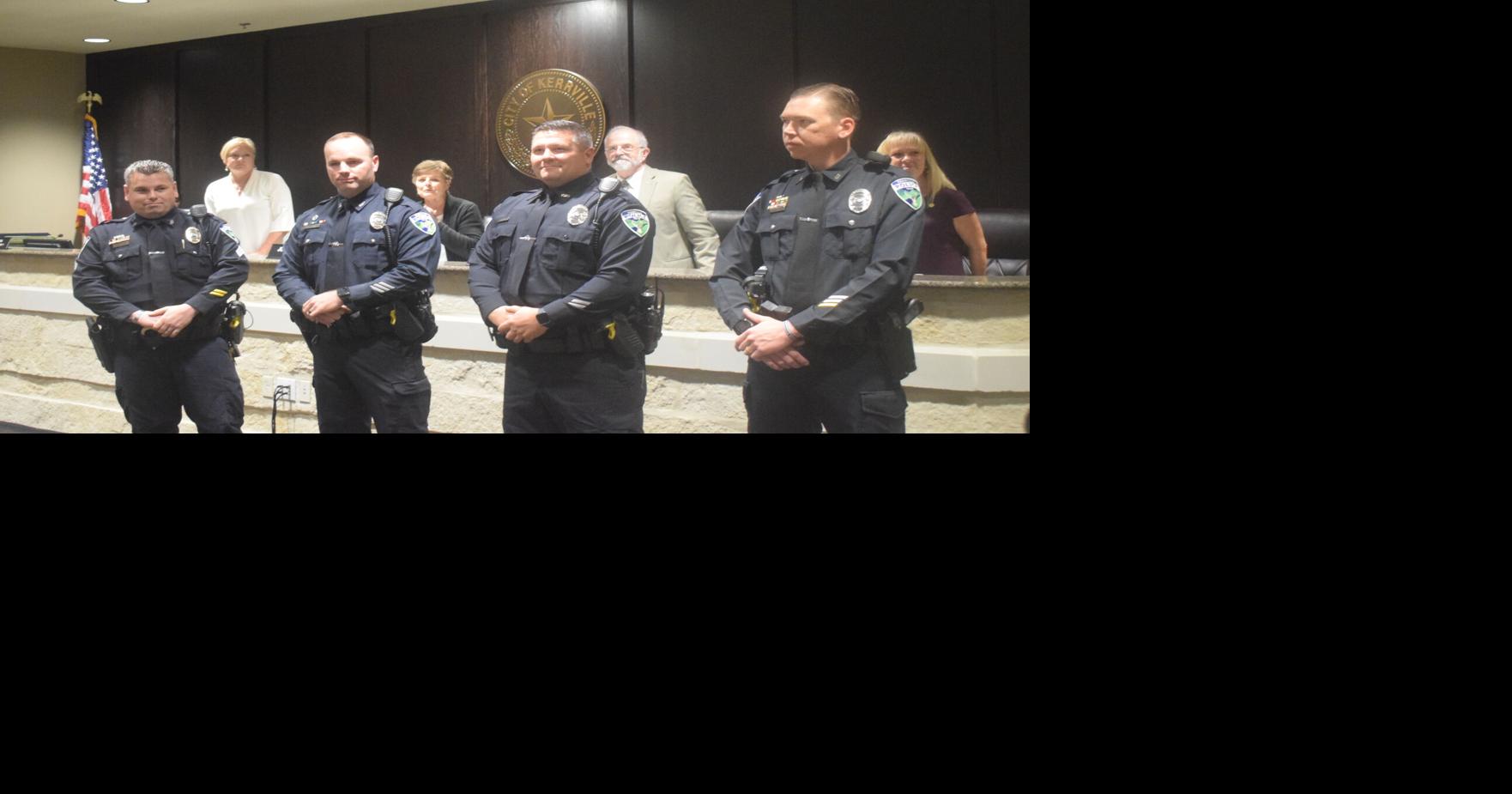 Four Kerrville Police officers honored by council at meeting | News ...