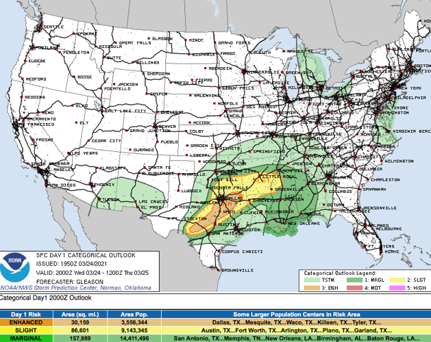 Tornado Watch until 10 p.m. for areas northwest of Kerrville; Kerrville ...