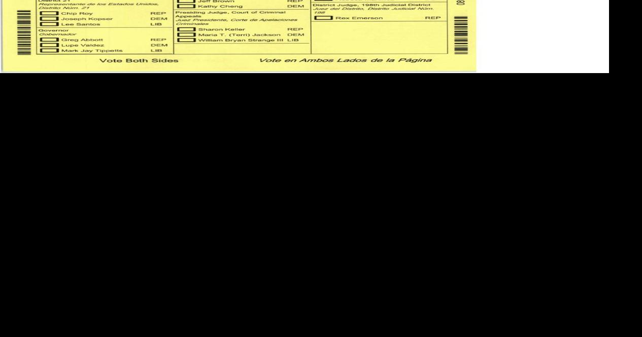 Kerr County sample ballot | Election | dailytimes.com