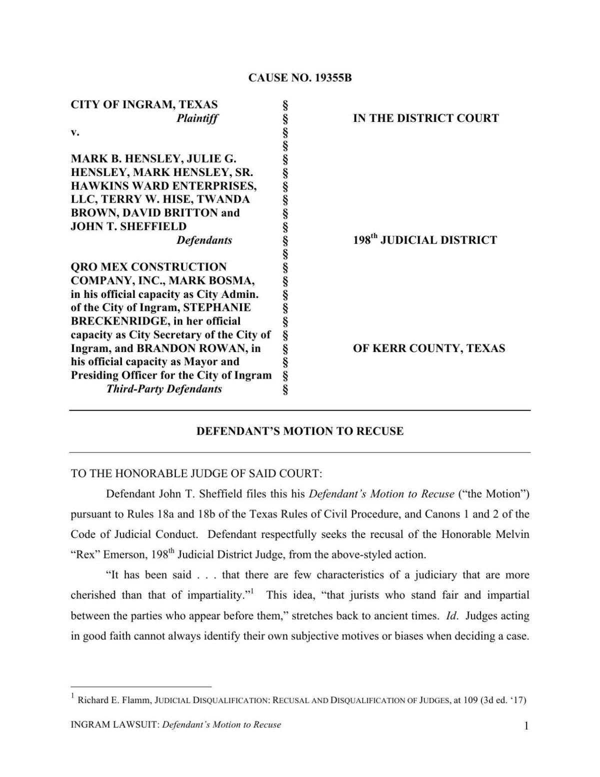 Motion for recusal | | dailytimes.com