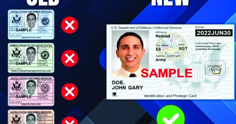 New ID cards necessary by 2026 for all military retirees, dependents ...