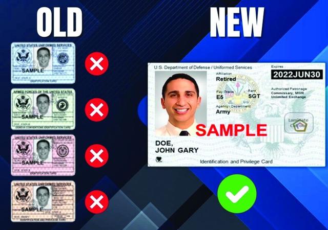 New ID cards necessary by 2026 for all military retirees, dependents ...