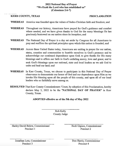 National Day of Prayer proclamation 2022 | | dailytimes.com