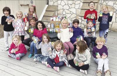 100 cans for 100 days: Kindergarten students at St. Peter’s School ...