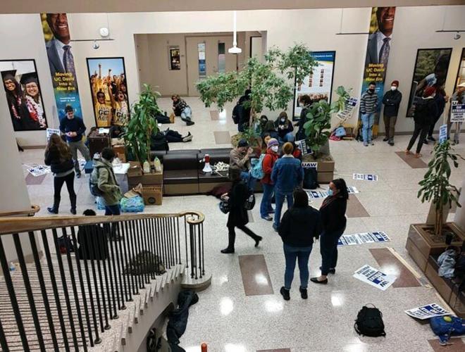 Protesters march to the chancellor’s house, hold a sit-in and plan for ...
