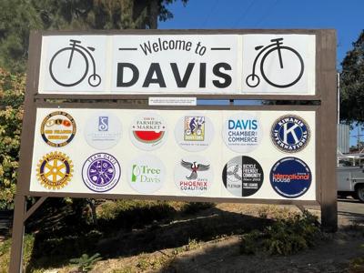 Updated 'Welcome to Davis' sign now on display downtown | News ...