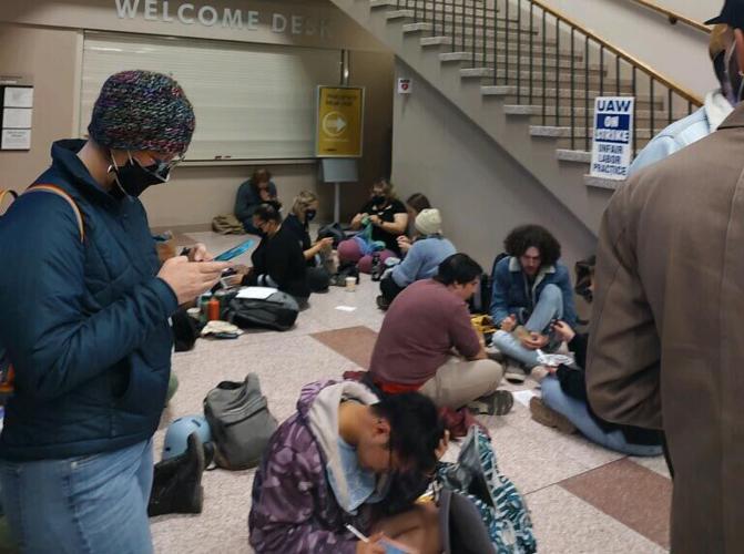 Protesters march to the chancellor’s house, hold a sit-in and plan for ...