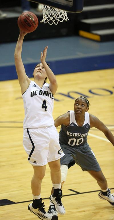 Brianna Salvatore and Rachel Nagel UCD women’s basketball vs. UC Irvine ...