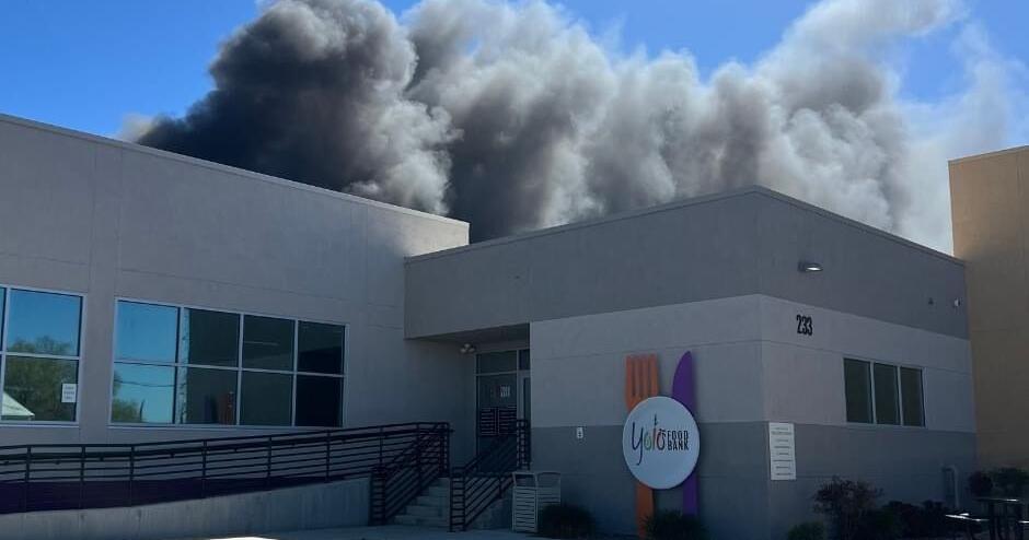 Fire breaks out behind Woodland's Yolo Food Bank headquarters | News ...
