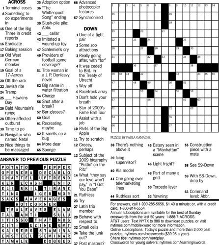 Crossword Puzzle | Features | davisenterprise.com