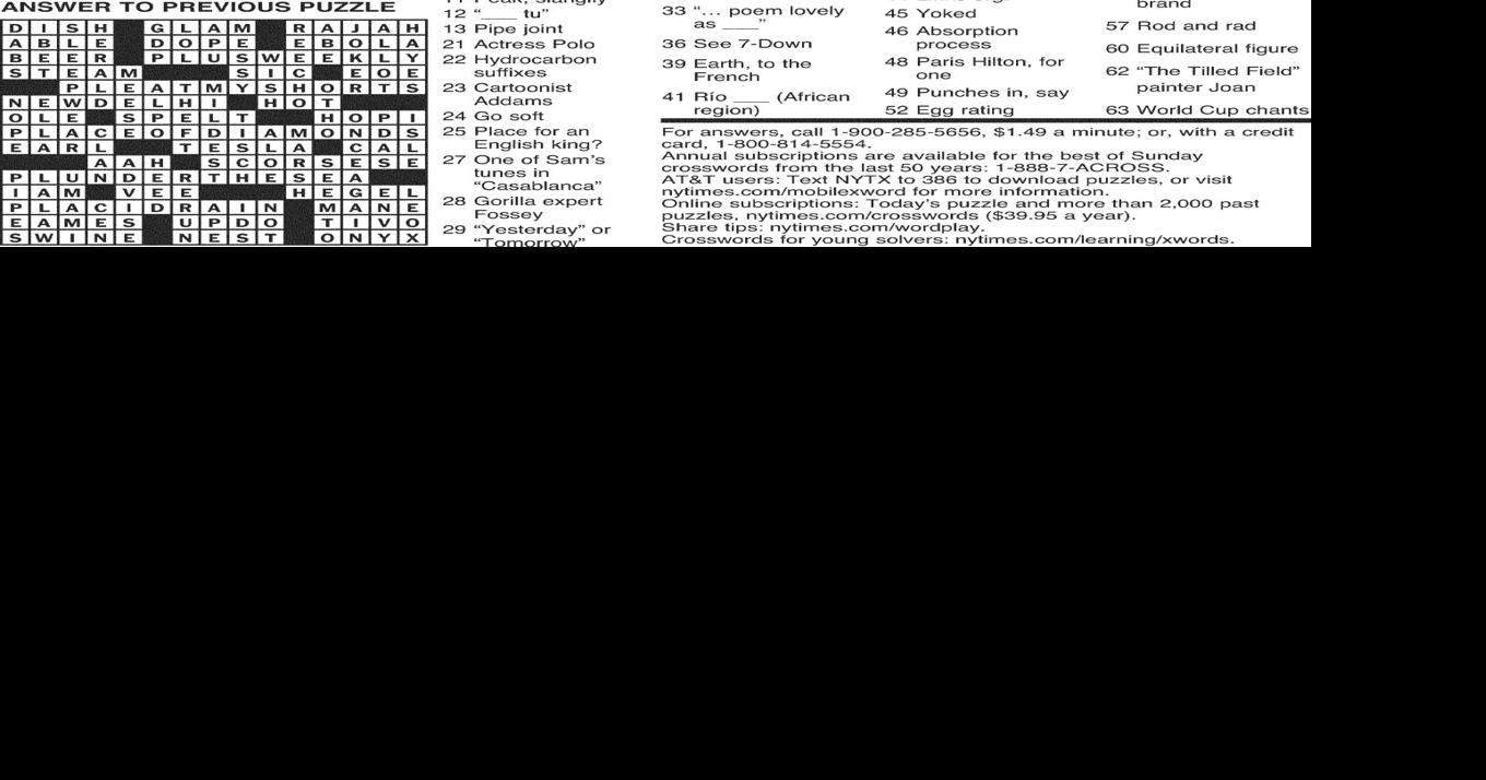 Crossword Puzzle | Features | davisenterprise.com