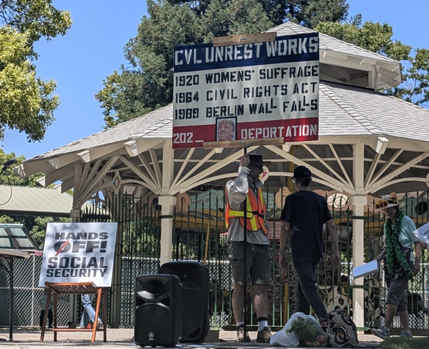 Central Park gathering protests Trump policies | News | davisenterprise.com