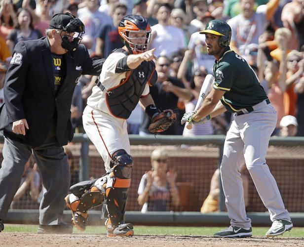 Marcus Semien, Buster Posey and Madison Bumgarner Giants vs. A’s photos ...