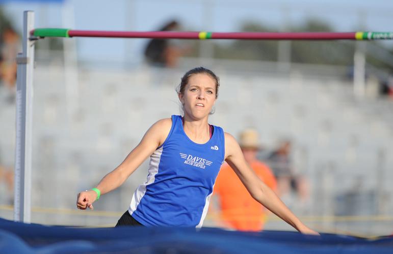 Alex McIntyre, Willie Hall, Blake Croft, Ben Salcedo and Jeanne-Marie McPherson DHS track ...