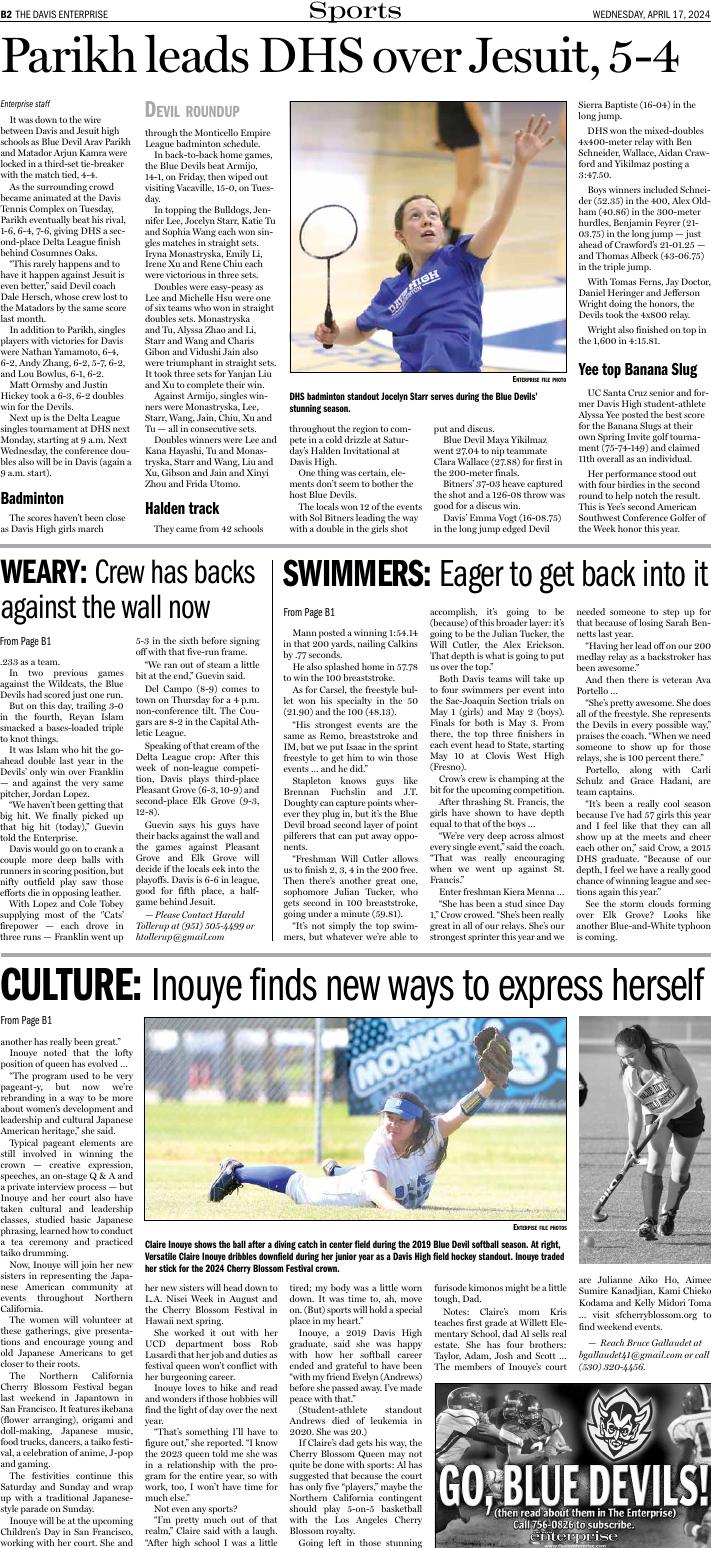 Page B02 | e-Edition | davisenterprise.com