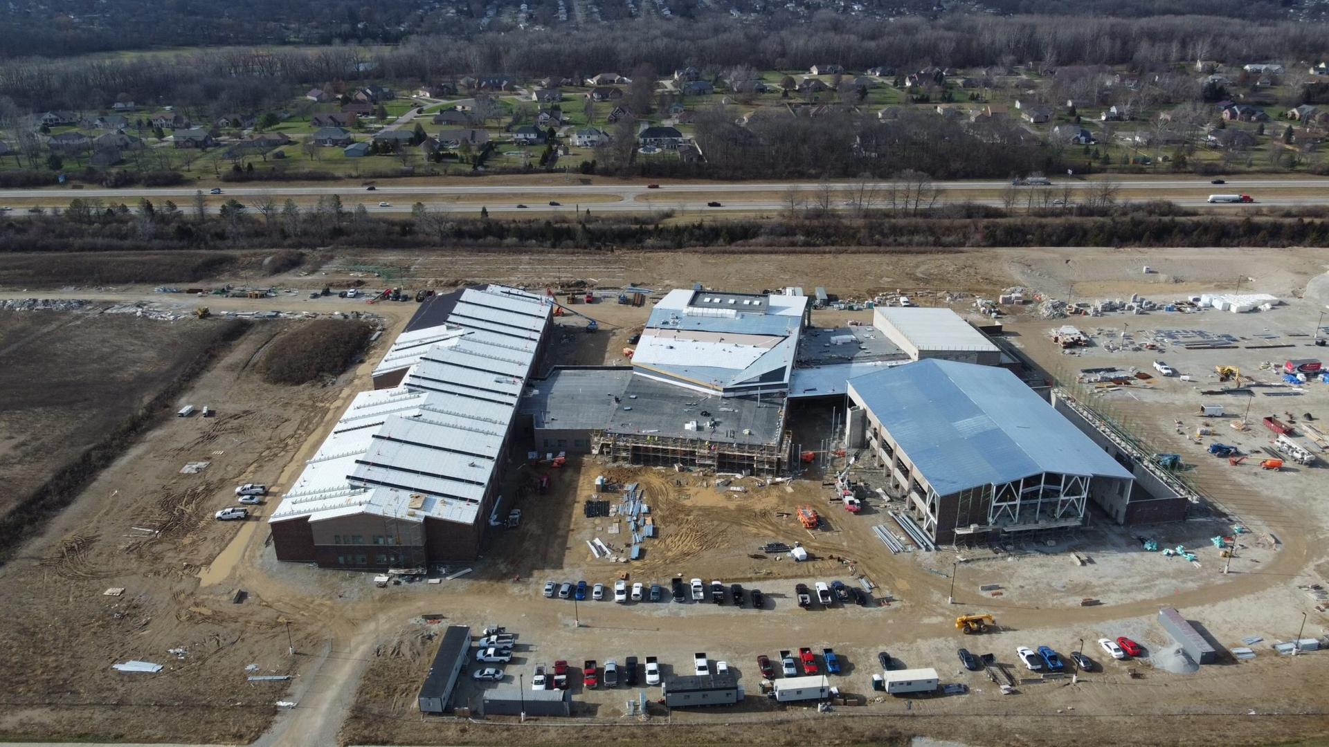 New Fairborn High School construction focusing on interior as colder ...