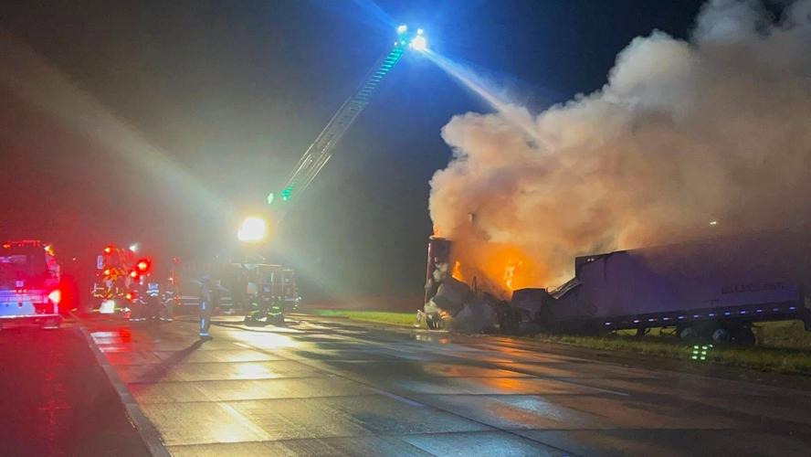 Semi-truck fire caused I‑70 closure in Huber Heights; no injuries ...
