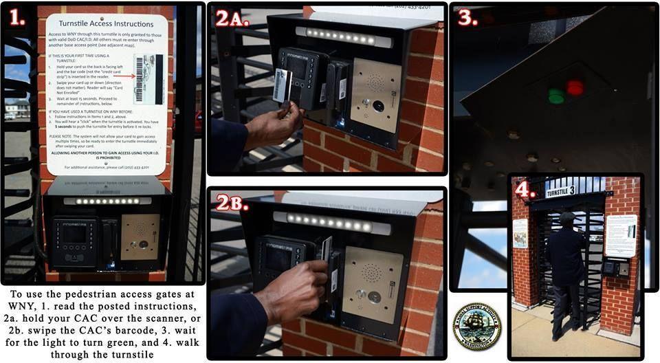 Washington Navy Yard CAC access for pedestrian turnstiles | Local ...