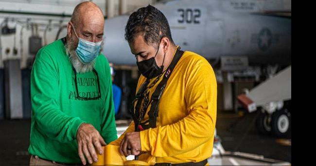 First use of shipboard aircraft handler in operational environment ...