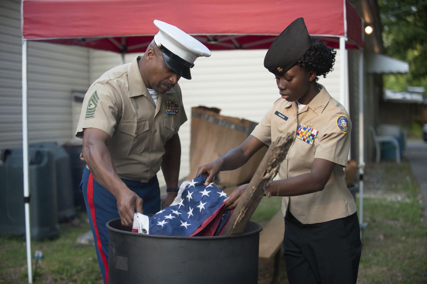 VFW commander hosts first flag burning ceremony to honor those who ...