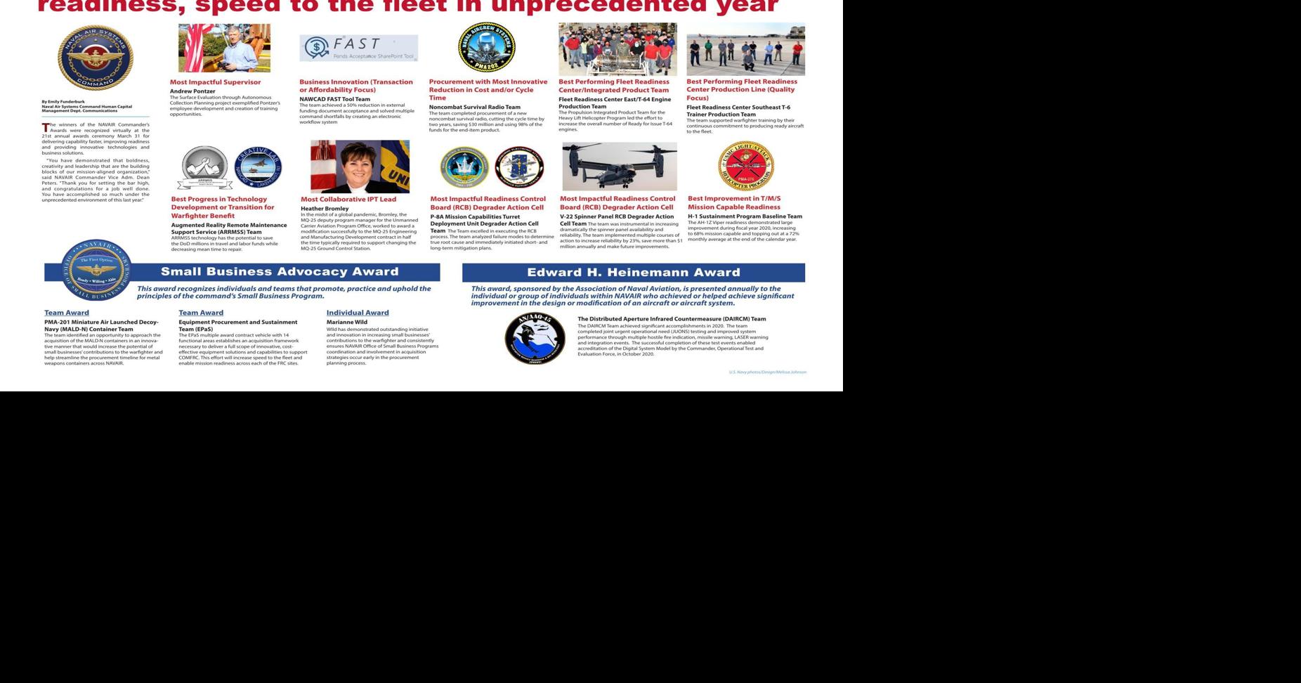 21st Annual NAVAIR Commander's Awards | Tenant Profile | dcmilitary.com