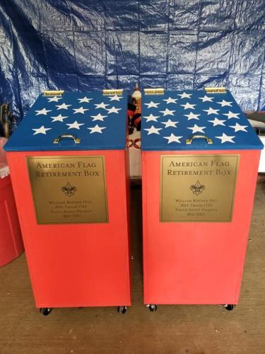 Scout designs, donates flag retirement receptacles to NRC Solomons ...