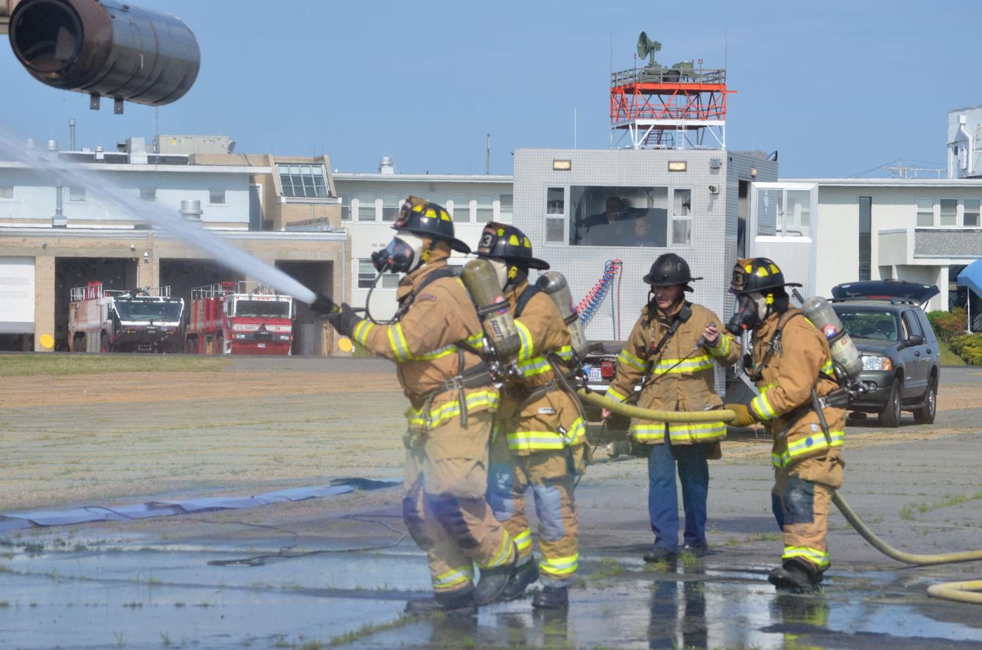 Firefighters conduct required aircraft fire training using MAFTD ...