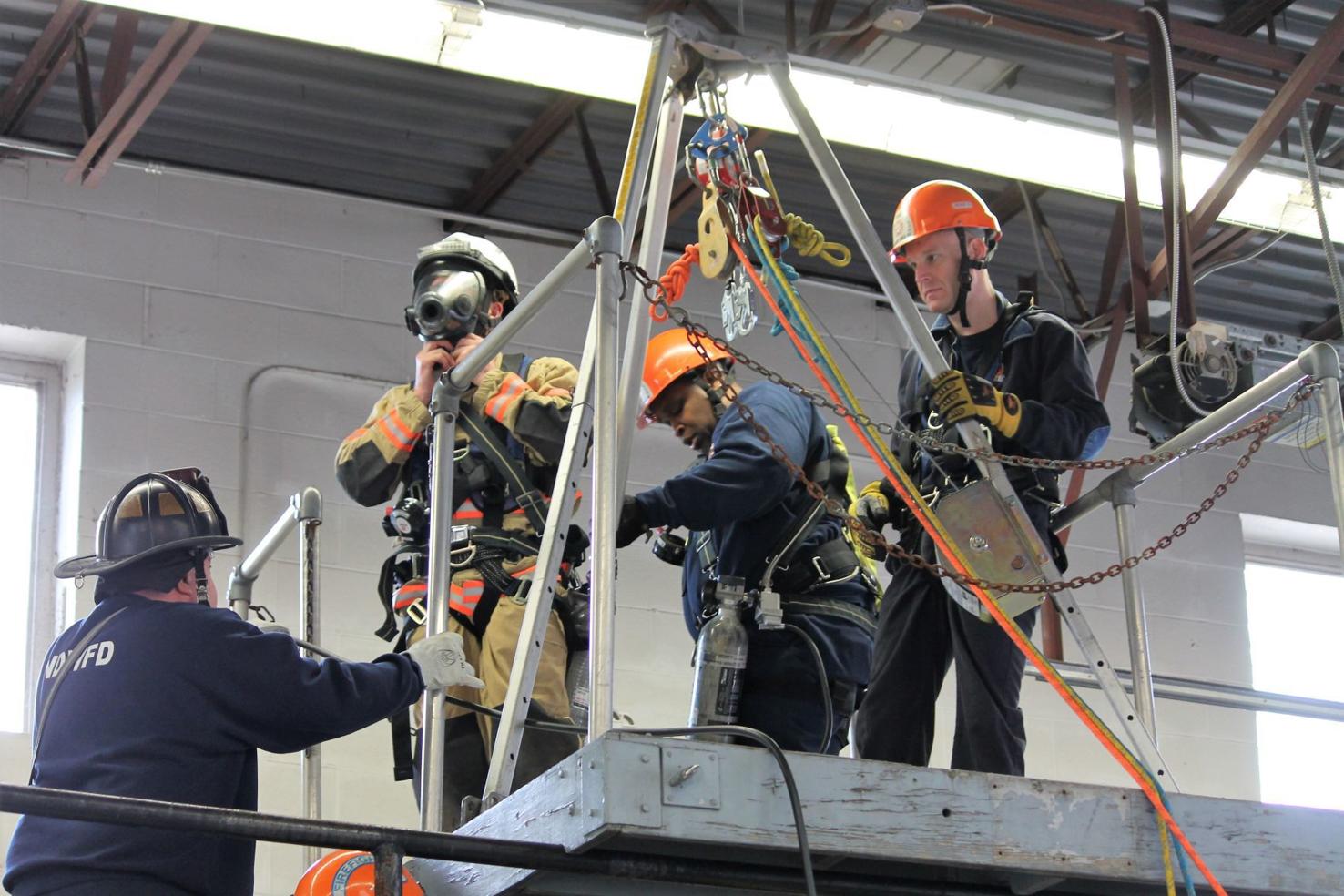 Firefighters complete technical rescue/confined space training ...