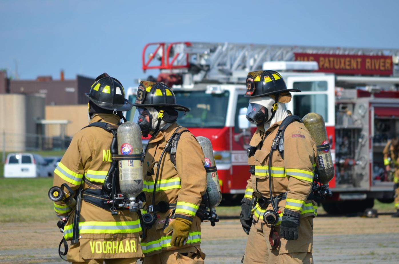 Firefighters conduct required aircraft fire training using MAFTD ...
